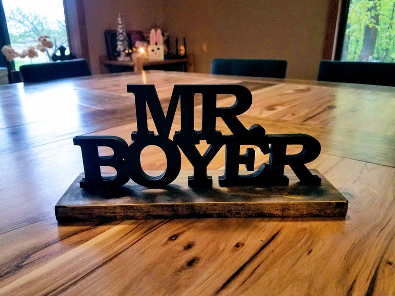 Personalized Teacher Name Plate: Wooden Desk Sign - Etsy