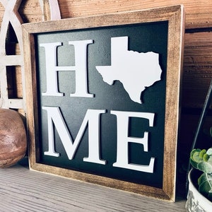 Texas Home Sign | Texas State Sign | House Warming Gift Idea | State ...