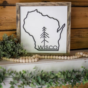 Wisco Sign | Wisconsin Art | Wisconsin Home Sign | Wisconsin Home Decor ...
