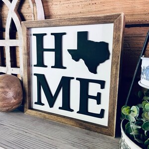 Texas Home Sign | Handmade State Pride Decor - Etsy