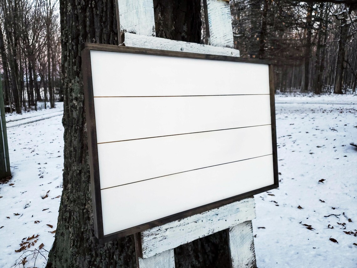 Blank Framed Shiplap Sign: DIY Farmhouse Decor - Etsy