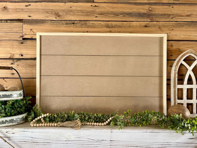 Blank Framed Shiplap Sign: DIY Farmhouse Decor - Etsy