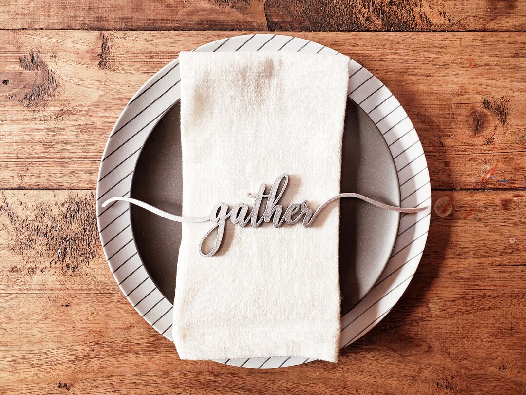 Wooden Word Cutout for Table Setting | Holiday Table Decor | Wooden ...