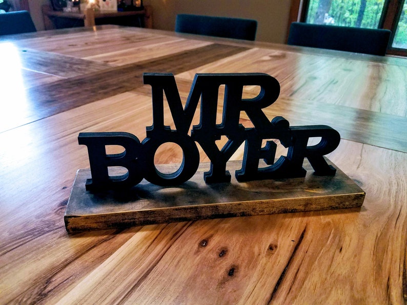 Personalized Teacher Name Plate: Wooden Desk Sign - Etsy