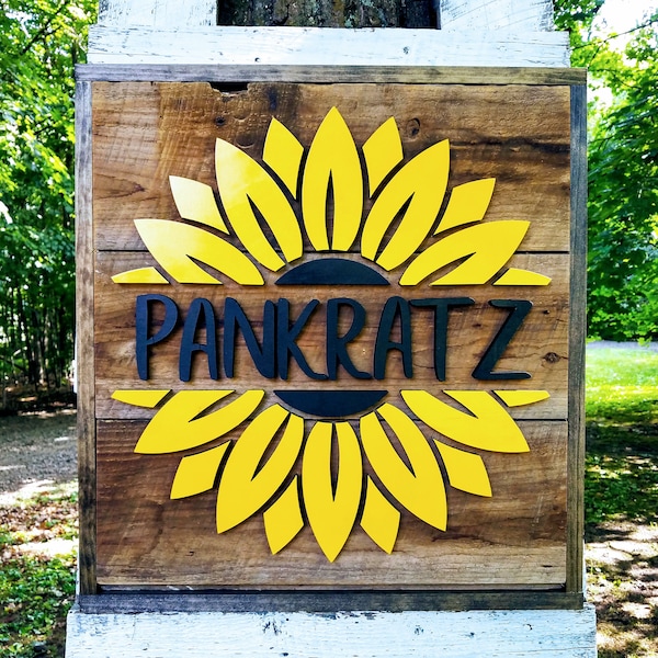 Sunflower Monogram - Etsy