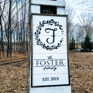 Family Name Sign | Personalized Wood Sign | Large Wall Art ...