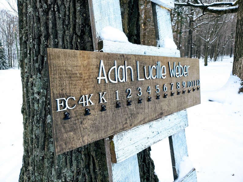 Personalized Grade School Picture Day Display Sign Early | Etsy