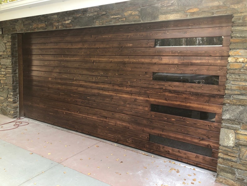 Solid Cedar Wooden Overhead Garage Doors - Etsy