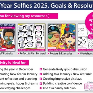 New Years 2025 Selfie Coloring Pages, Goal Setting Resolutions ...