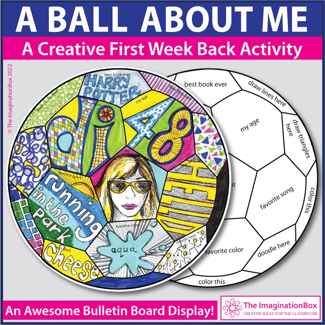 All About Me Back to School Soccer/football Printable Art Activity for ...