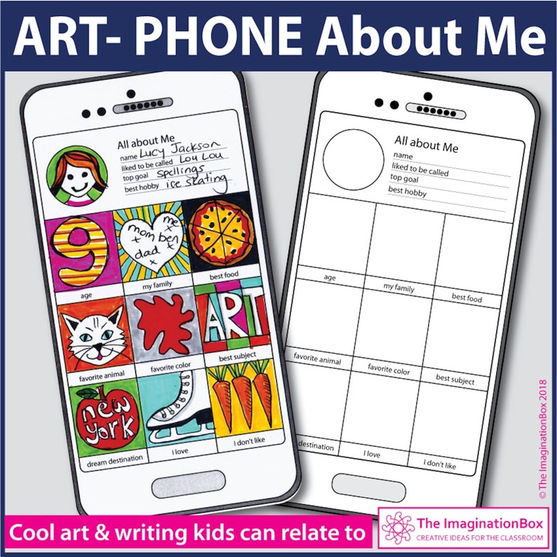 All About Me Art-phone Activity: Back to School Printable (digital ...
