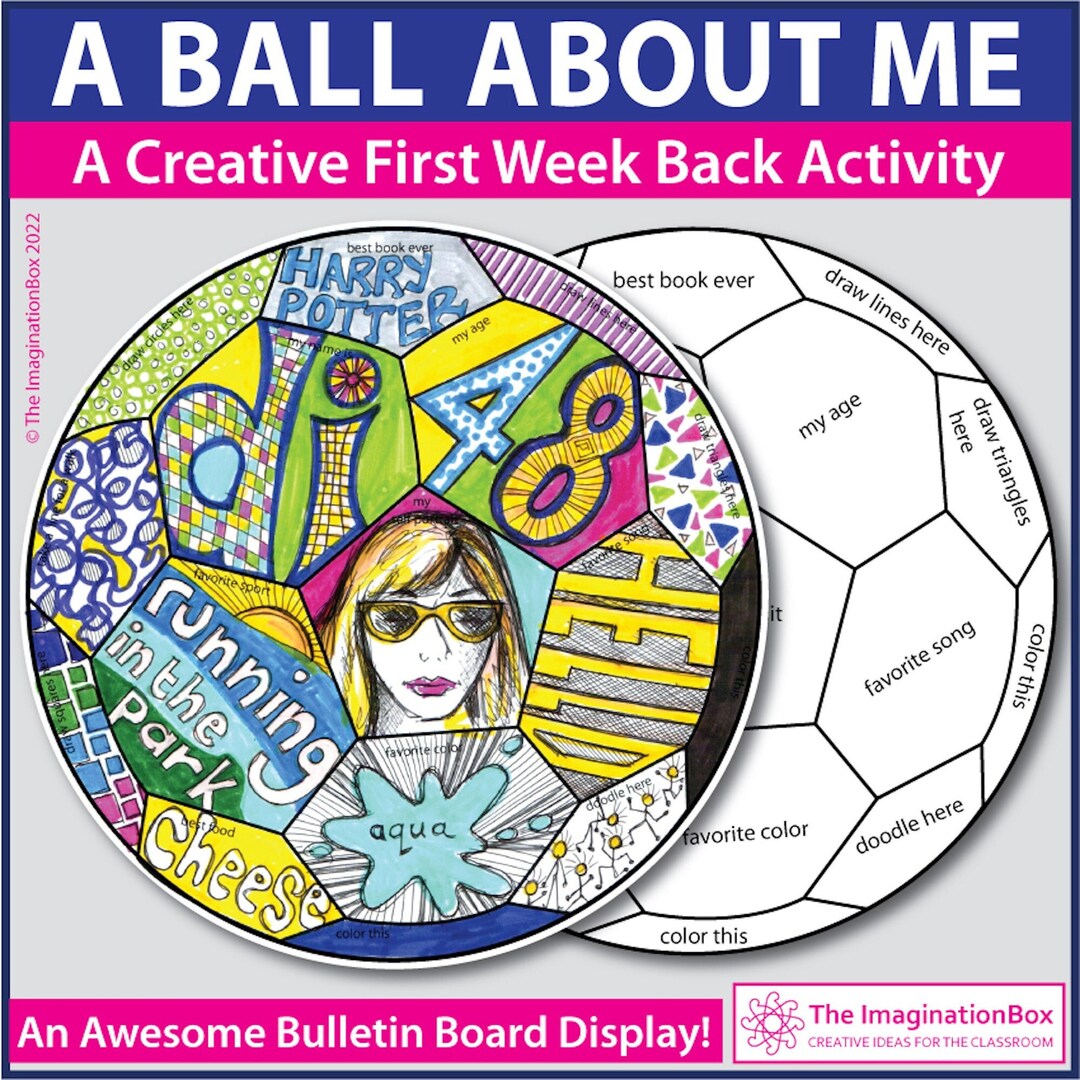 Soccer 'all About Me' Printable Art Activity: Back to School Icebreaker ...