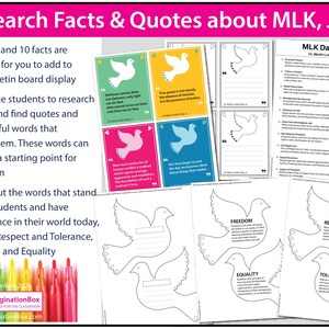 MLK Day Peace Doves Coloring Sheets, Martin Luther King Jr Art ...