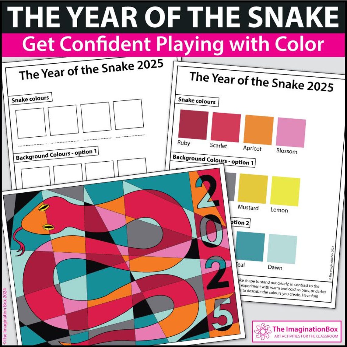 Year of the Snake Art Activities and Coloring Pages, Chinese New Year ...