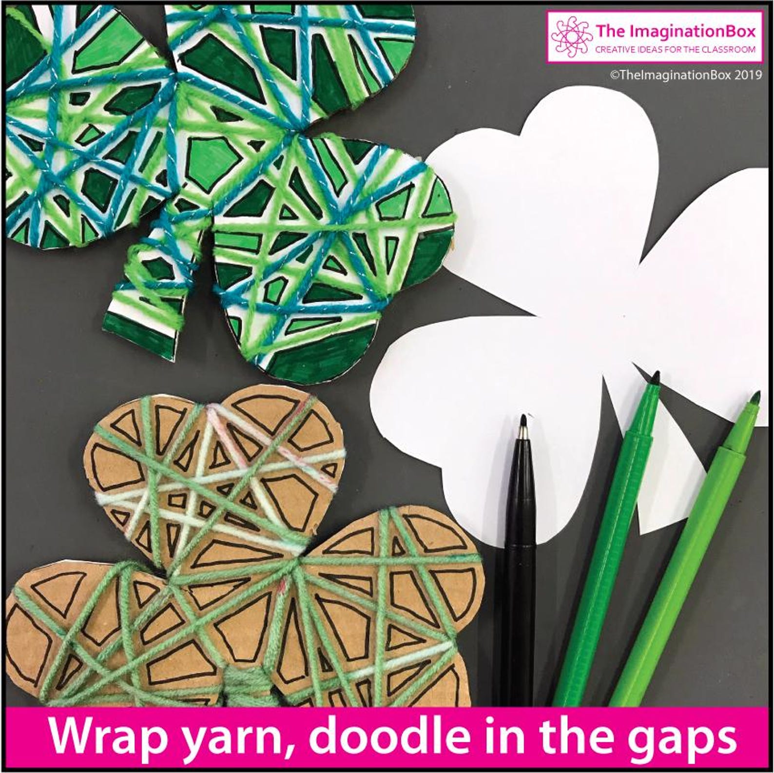 St. Patrick's Day Craft Activity, Shamrock Doodle Art Coloring Pages ...