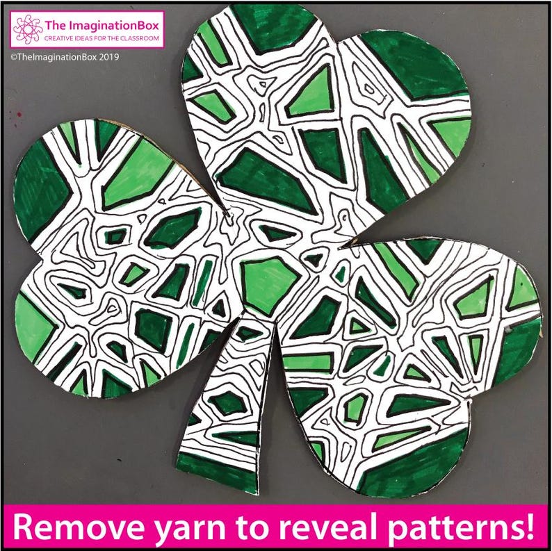 St. Patrick's Day Craft Activity, Shamrock Doodle Art Coloring Pages ...