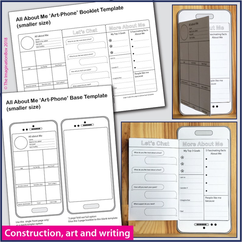 All About Me Art-phone Activity: Back to School Printable (digital ...