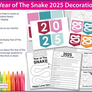 Year of the Snake Art Activities and Coloring Pages, Chinese New Year ...