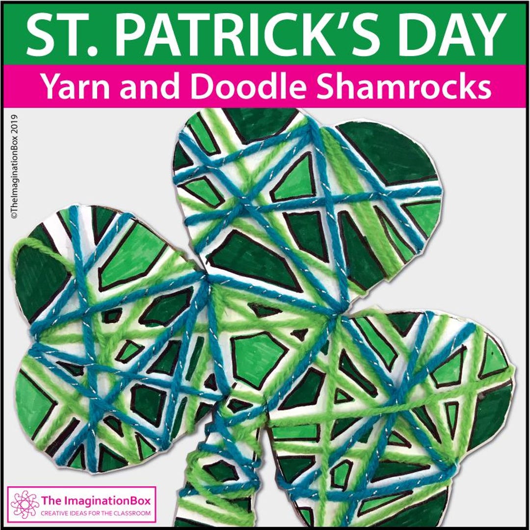 Shamrock Doodle Art: St. Patrick's Day Craft Activity (instant Download ...