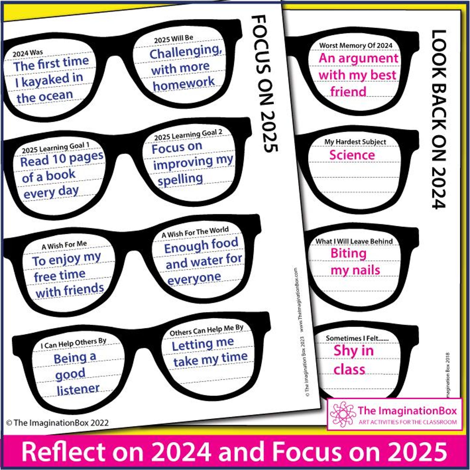 New Years 2025 Selfie Coloring Pages, Goal Setting Resolutions ...