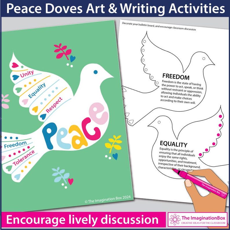 MLK Day Peace Doves Art & Writing Activity (PDF Download) - Etsy