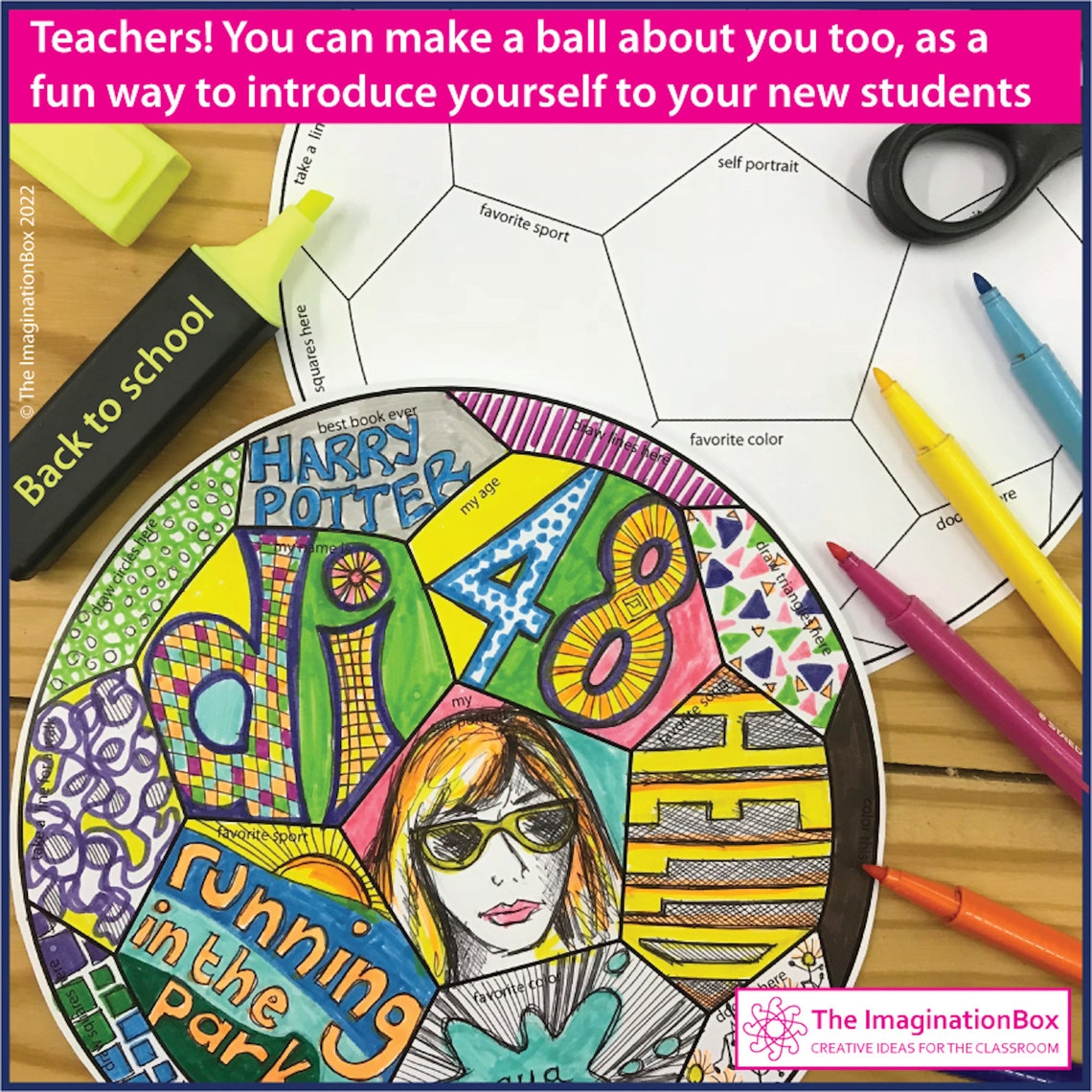 All About Me Back to School Soccer/football Printable Art Activity for ...