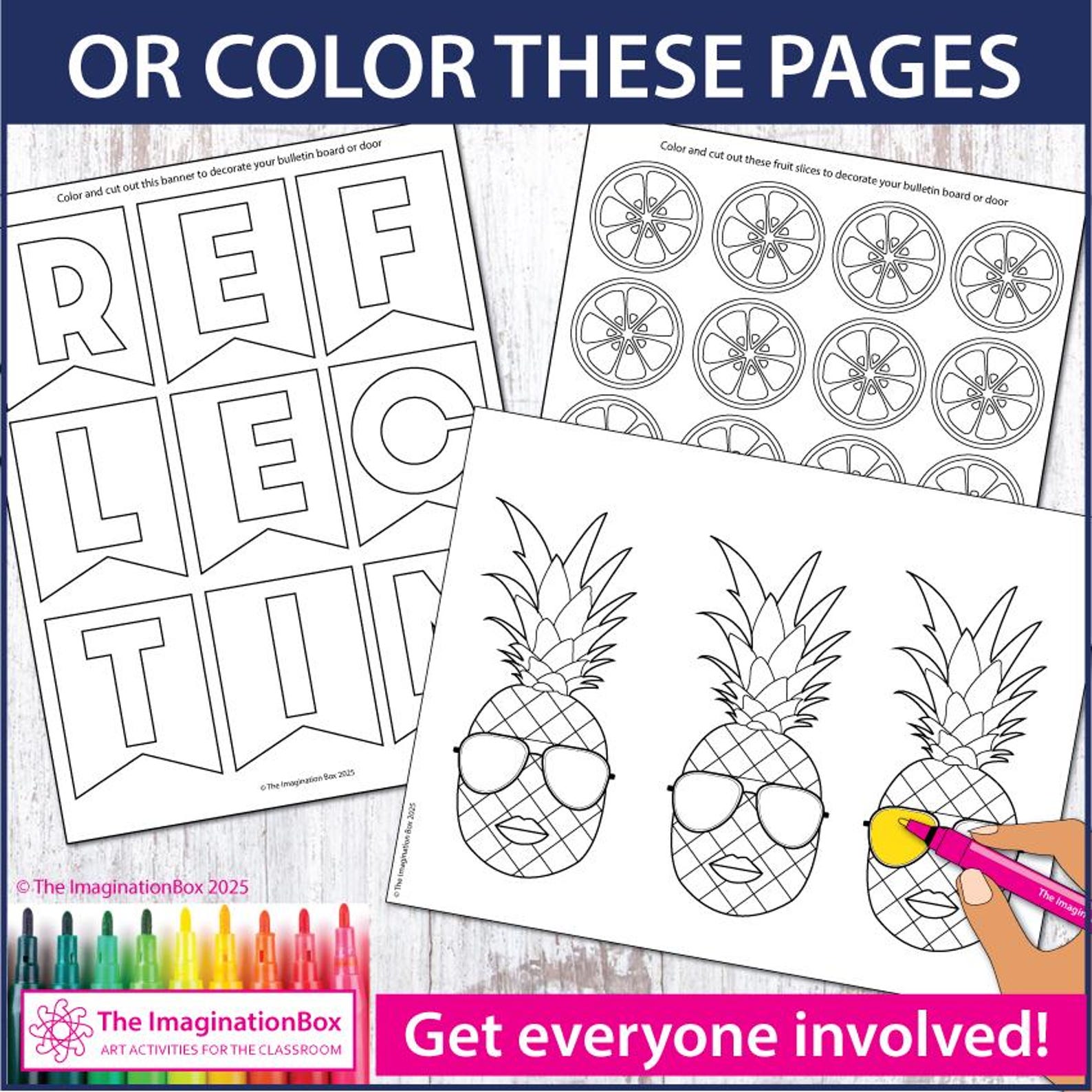 End of Year Bulletin Board Kit, May Bulletin, Summer Coloring Pages ...