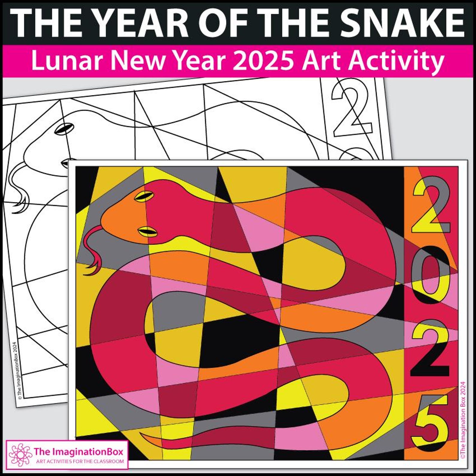 Year of the Snake Art Activities and Coloring Pages, Chinese New Year ...