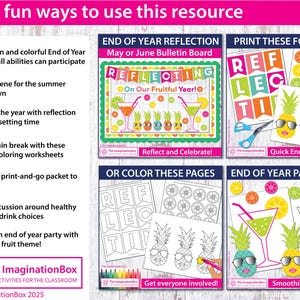 End of Year Bulletin Board Kit, May Bulletin, Summer Coloring Pages ...
