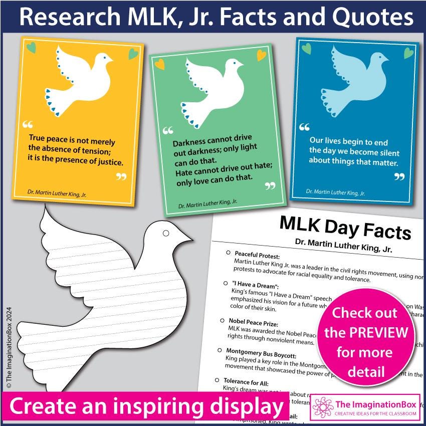 MLK Day Peace Doves Coloring Sheets, Martin Luther King Jr Art ...
