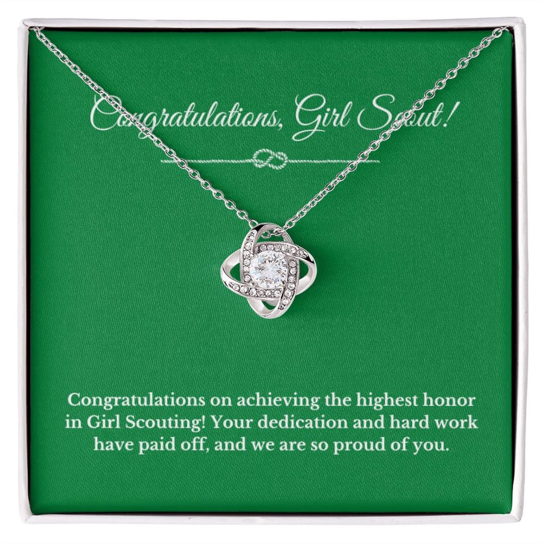 Love Knot Girl Scout Gift, Girl Scout Necklace, Girl Scout Gifts, Girl ...