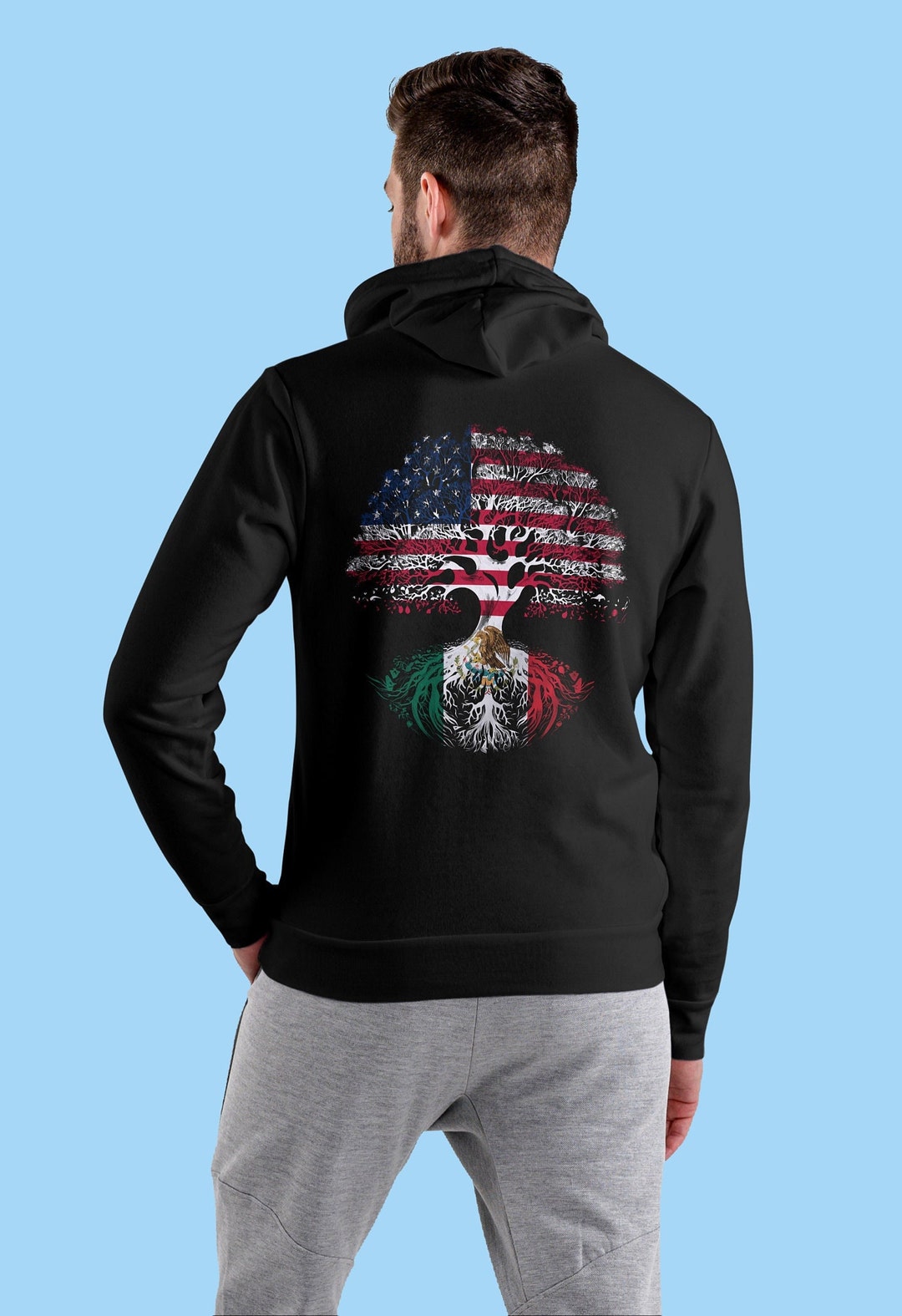 American Raised, Mexican Roots Adult Unisex Hoodie - Etsy
