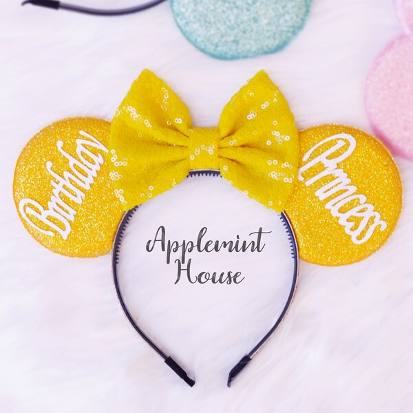 Yellow Mickey Ears - Etsy