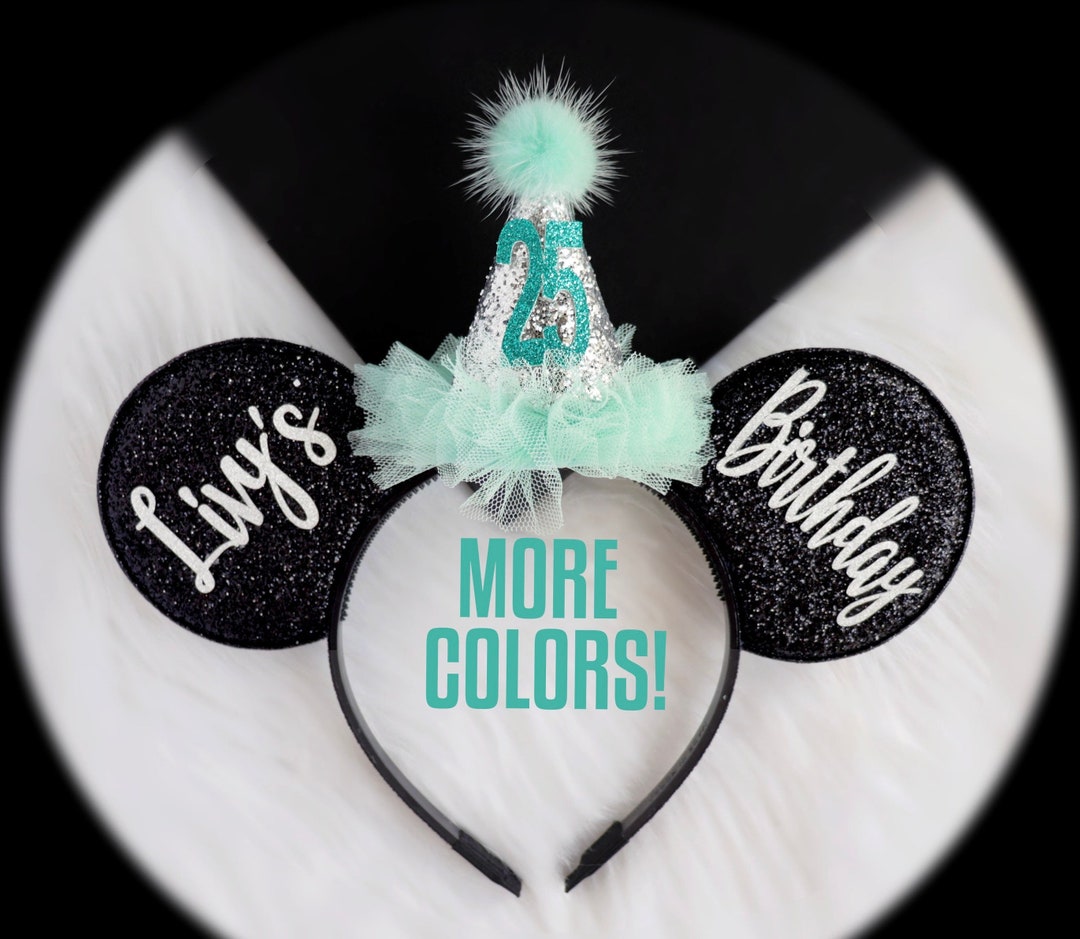 Birthday Ears, Birthday Mickey Ears, Birthday Hat Minnie Ears, Custom ...
