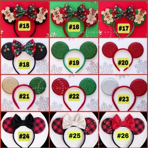 Christmas Gingerbread Mickey Ears, Christmas Minnie Ears, Mouse Ears ...