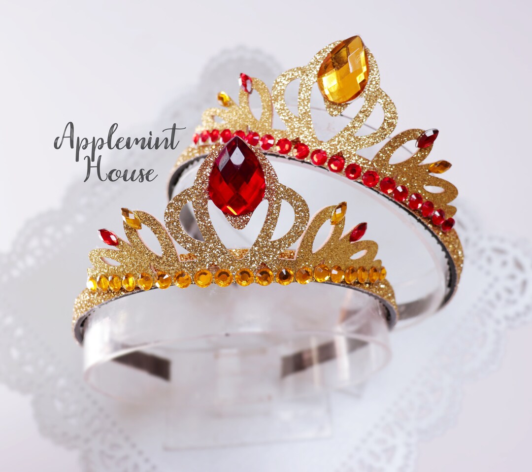 Belle Crown Princess Belle Costume Crown Belle Birthday - Etsy