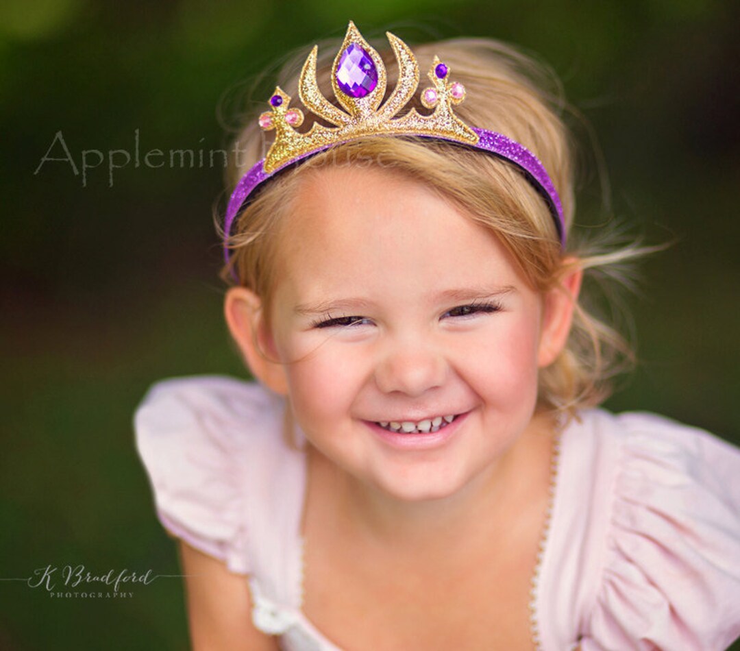 Rapunz Crown With Flowers, Rapunz Tiara, Tangle Crown, Princess Gold ...