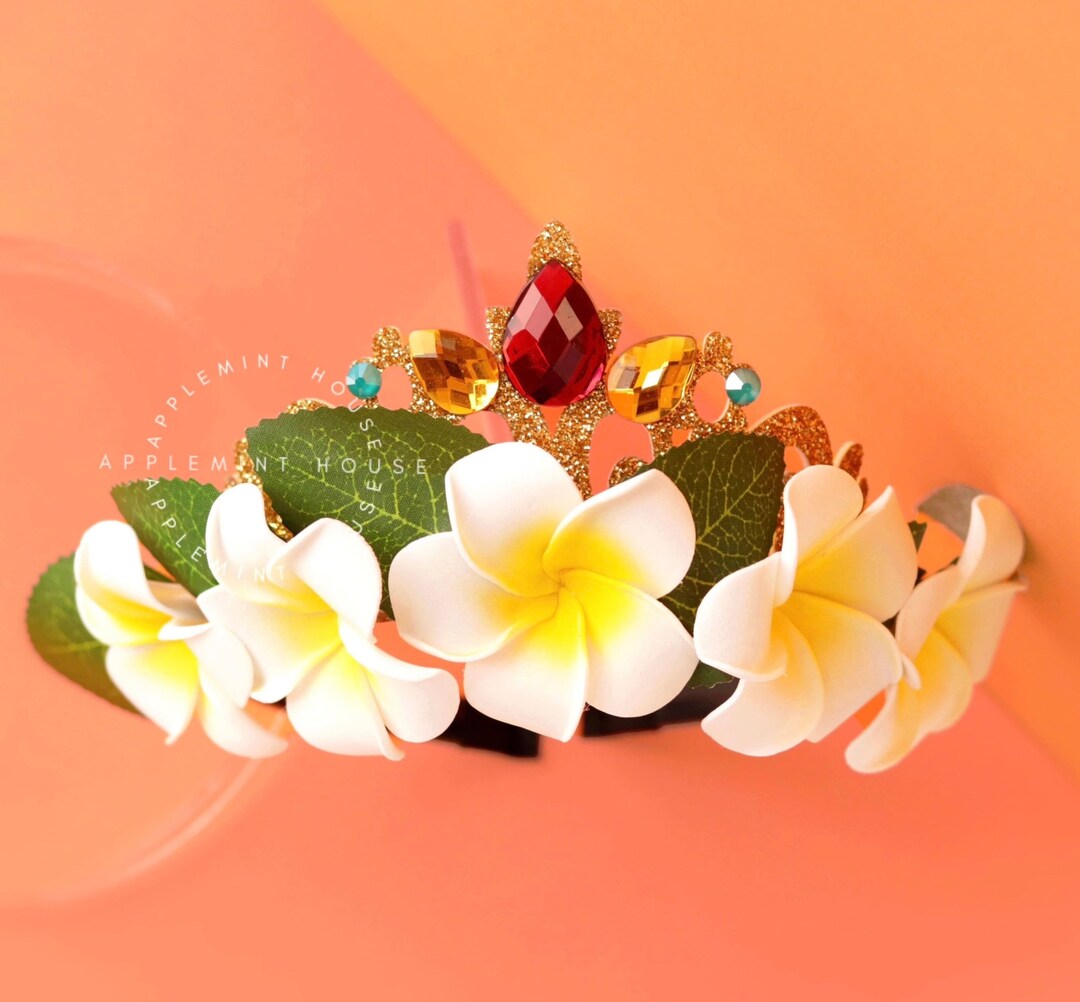 Hawaiian Flower Crow Birthday Crown, Flower Crown Headband for Kids and ...
