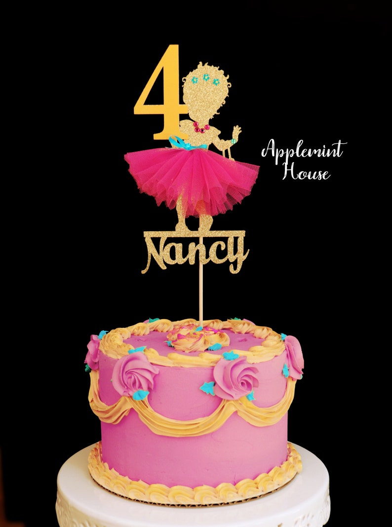 Fancy Nancy Birthday Cake Topper Disney Fancy Nancy Cake Etsy
