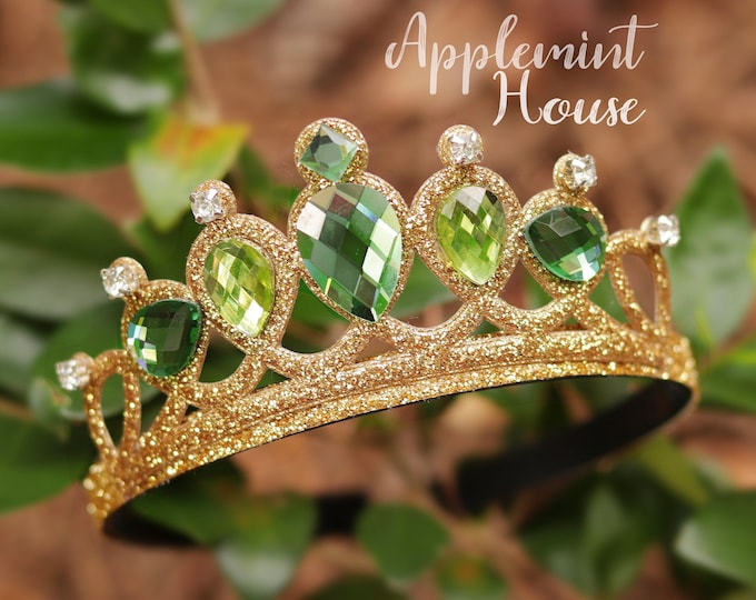 Princess & the Frog Tiara ,princess Tiana Tiara, Green Princess Tiana ...