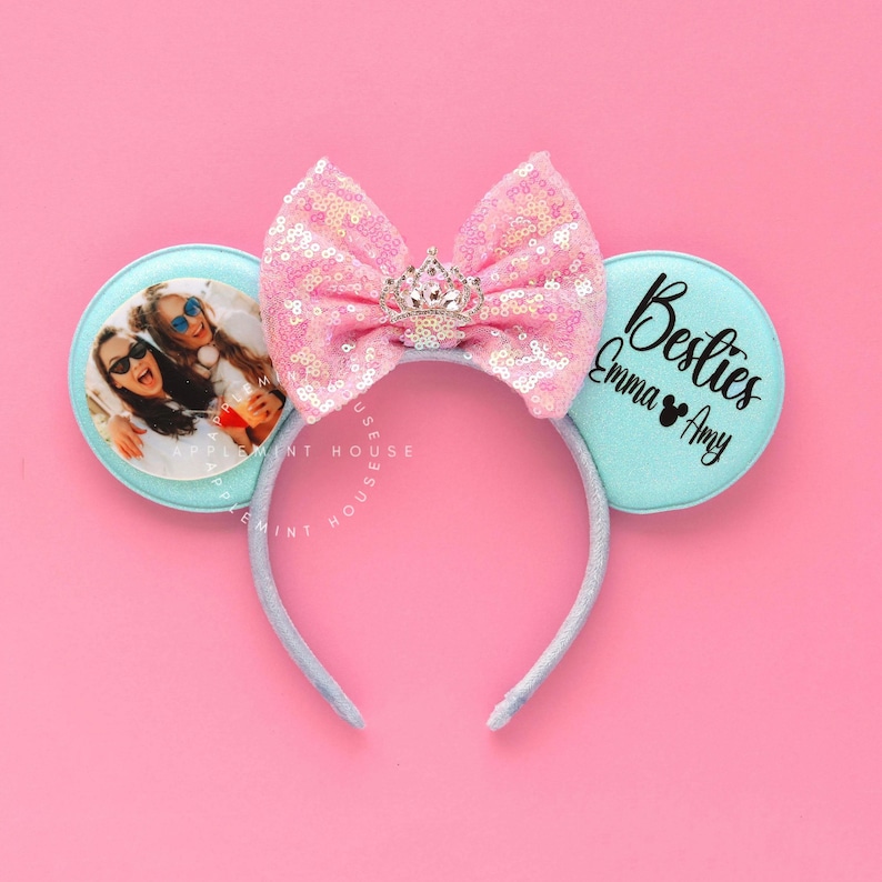 Mickey Custom Ears With Photo, Mickey Ears, Personalized Minnie Ears ...