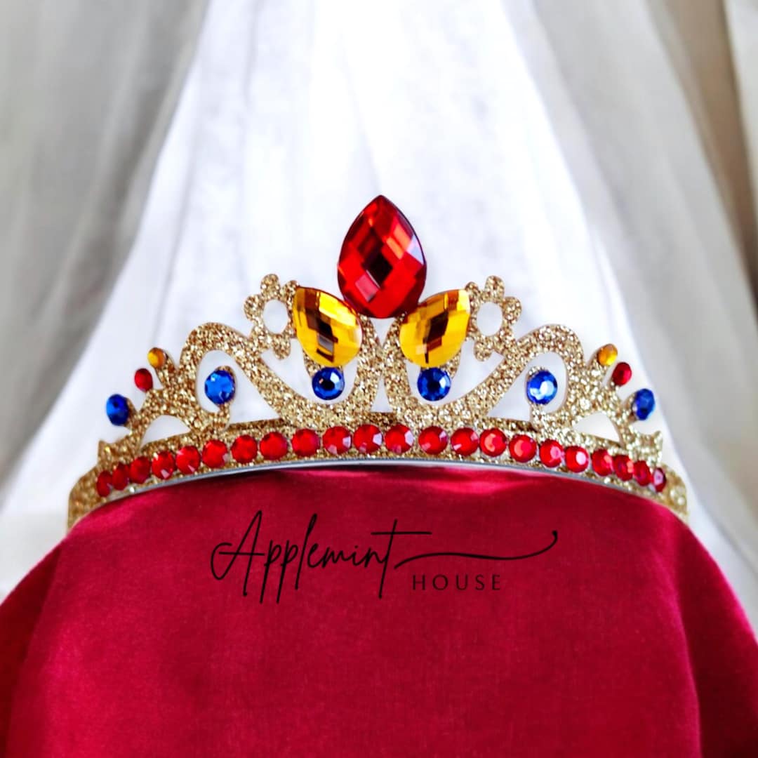 Snow Queen White Crown, Snow Queen Crown, Princess Gold Crown, Birthday ...