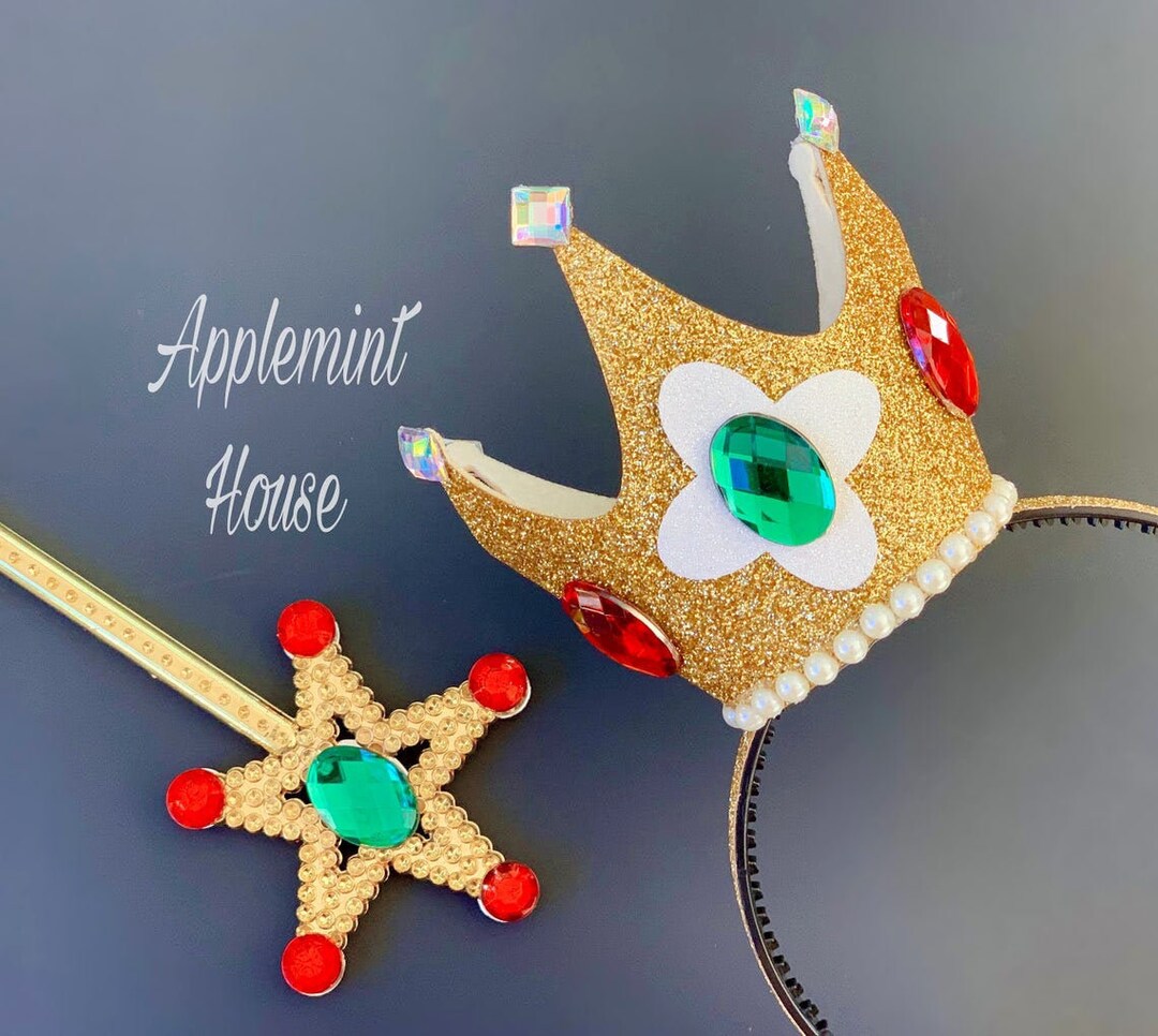 Daisy Crown & Wand, Princess Crown, Birthday Crown, Peach Crown, Gold ...