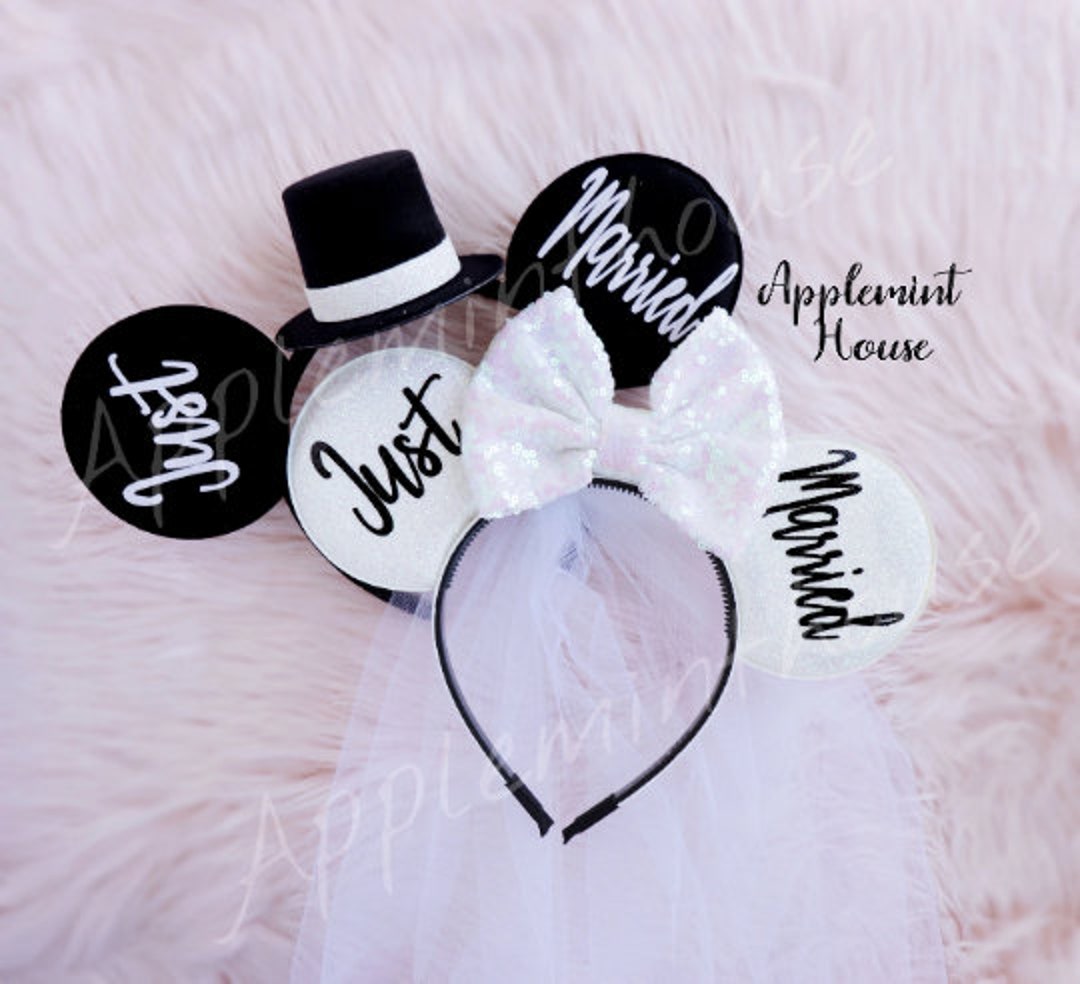 Bride Ears, Bride Mickey Ears, Mickey Ears, Bride Minnie Ears, Bride ...
