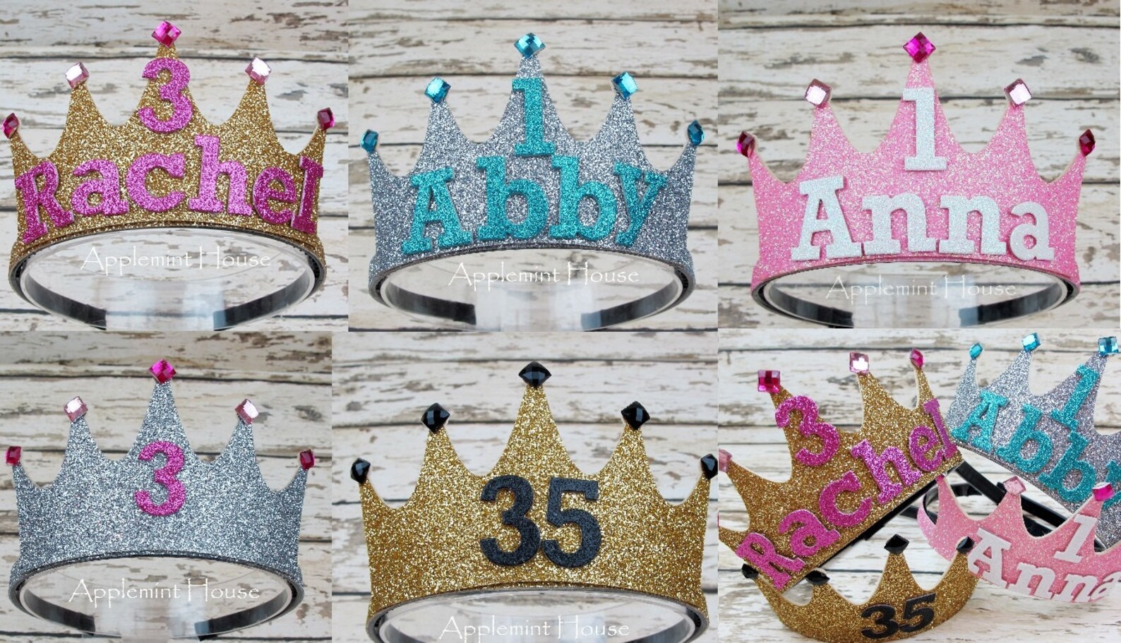 Birthday Custom Crown Personalized Birthday Crown Headband - Etsy
