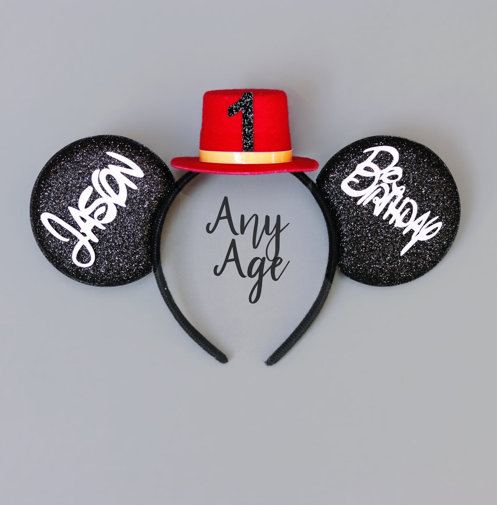 Boy Birthday Mickey Ears, Birthday Mickey Mouse Ears With Top Hat ...