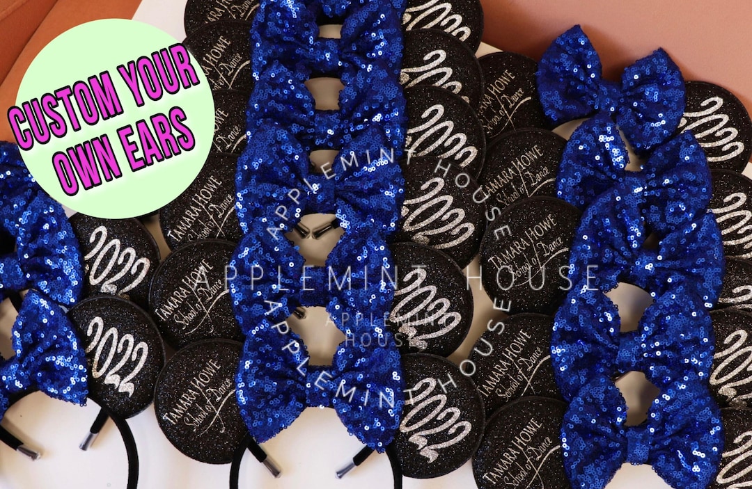 Mickey Ears, Custom Minnie Ears, Personalized Mouse Ears With Logo ...
