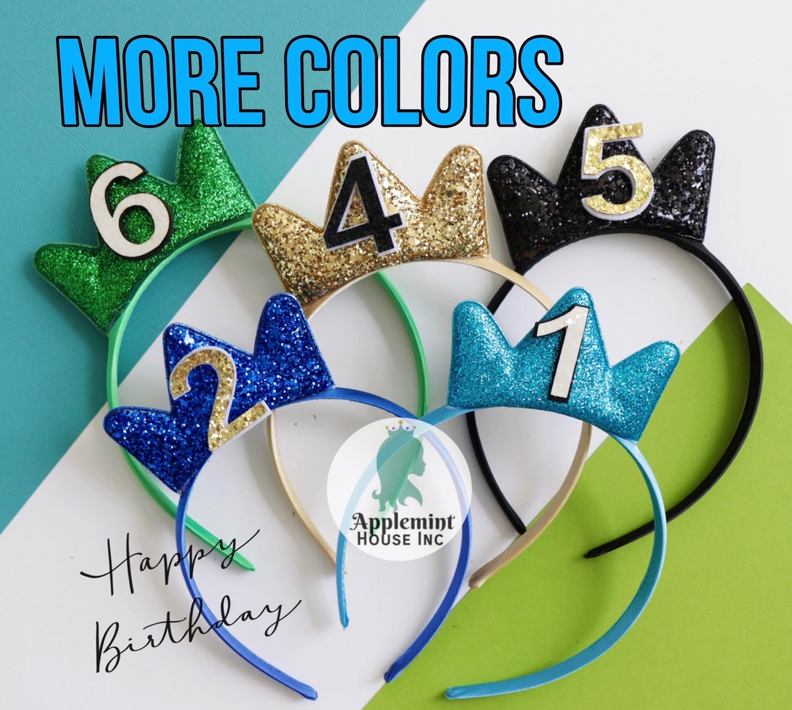 Birthday Crown Crown Headband Birthday Crown Headband With - Etsy
