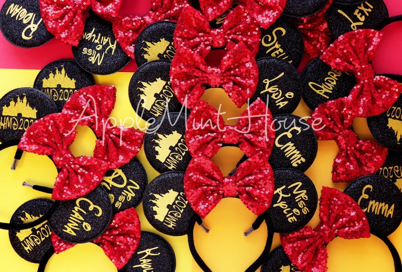 Custom Mouse Ears, Personalized Mickey Ears, Minnie Ears, Team or Group ...