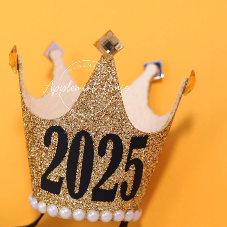 Happy New Years Crown & Top Hat Headband, 2026 New Year Party Crown ...